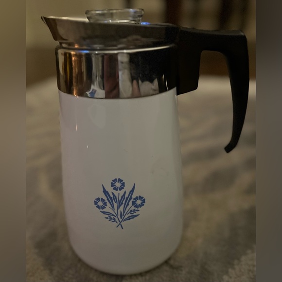 Corningware | Kitchen | Vintage Corningware Blue Cornflower Coffee Pot ...